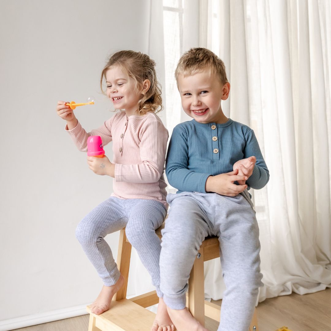 Hello Poppet Henley Ribbed Top | Bear & Moo