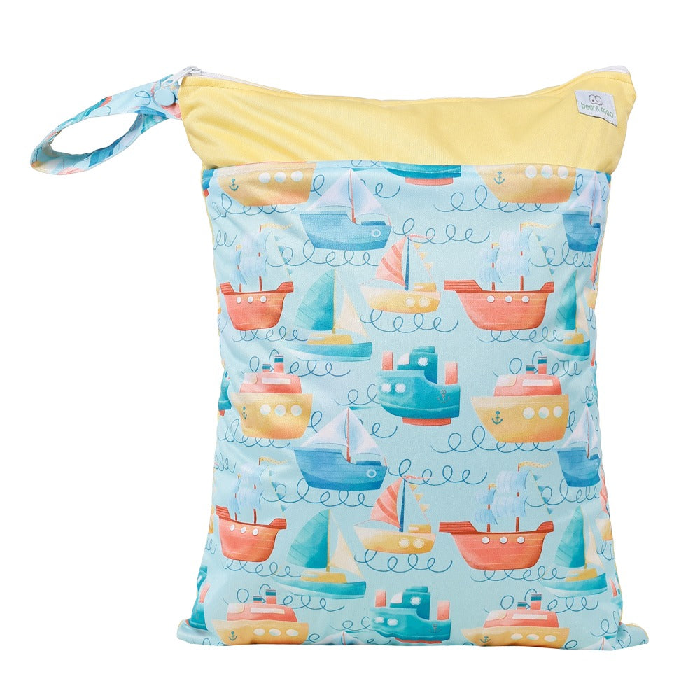 Large Wet Bag | Waterproof Baby Bag | Bear & Moo