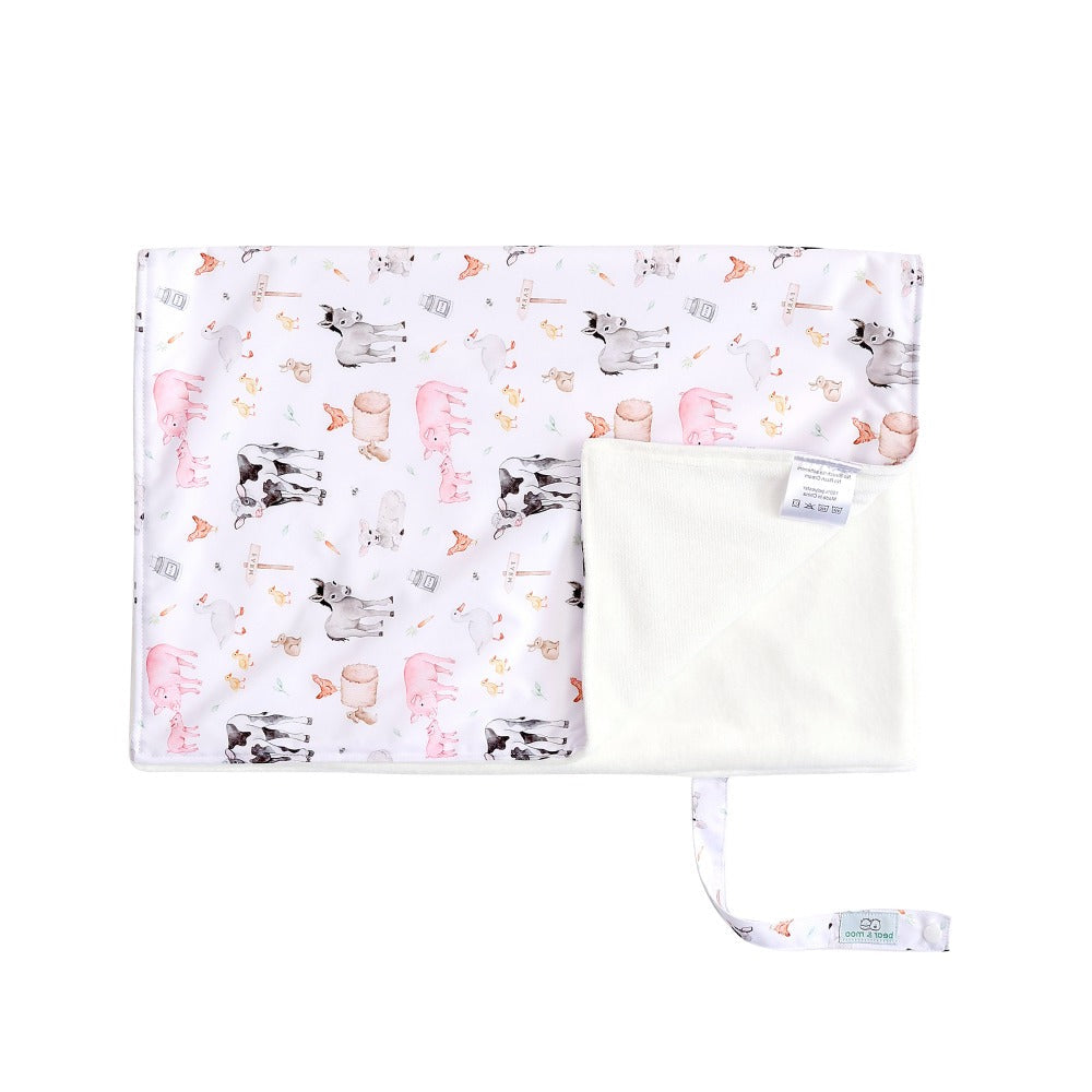 Reusable Bamboo Change Mat | Waterproof Play Mat | Bear & Moo